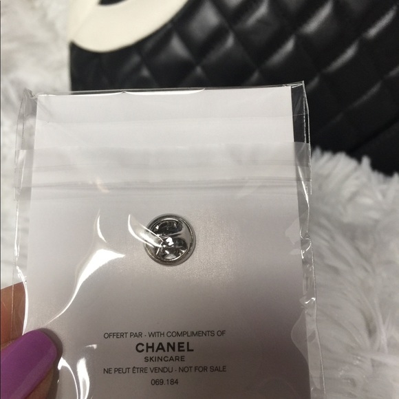 CHANEL | Jewelry | Chanel Skincare Peace Logo Lapel Pin | Poshmark
